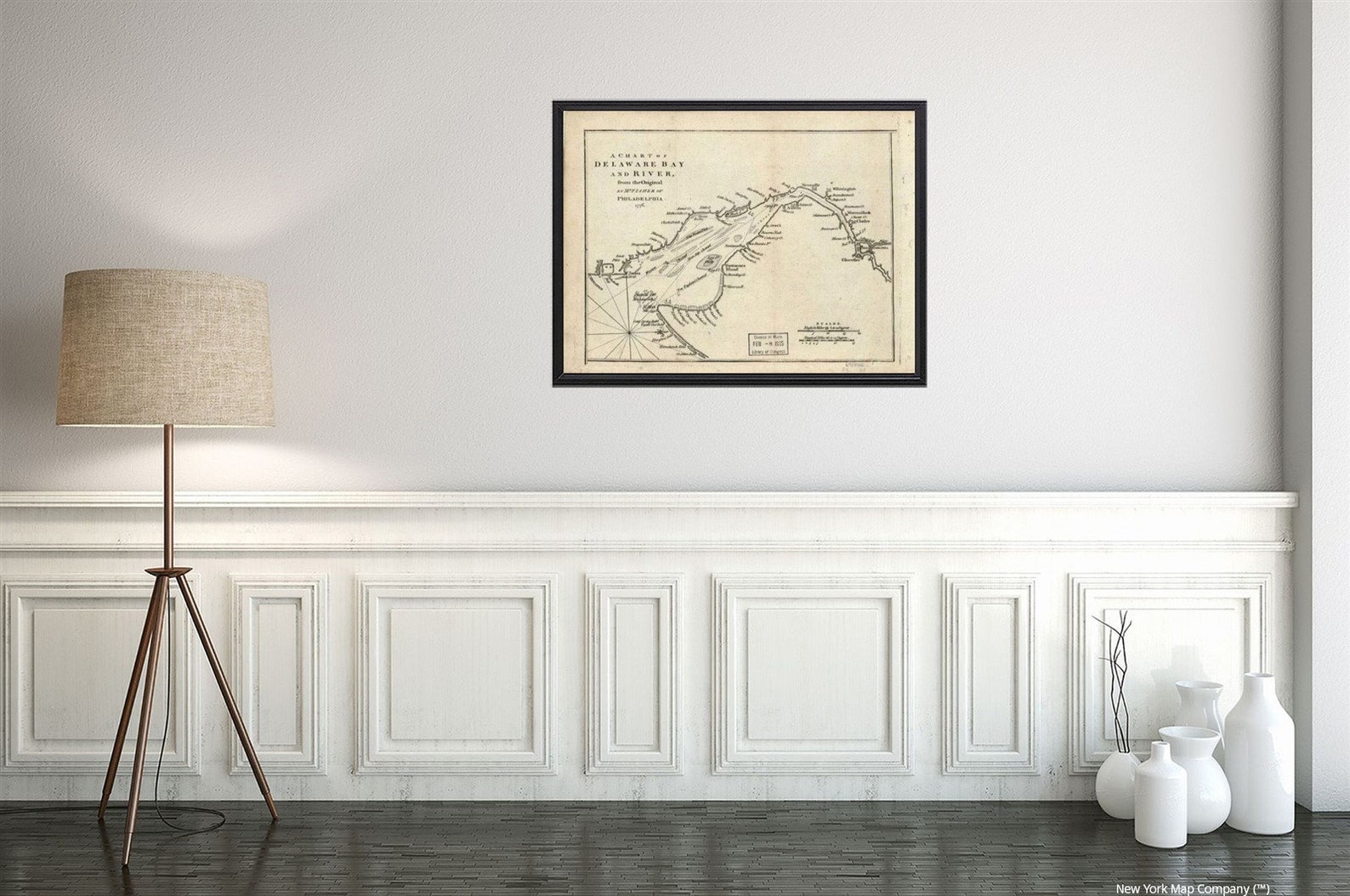 1776 Map A Chart of Delaware Bay and River : From the - Etsy