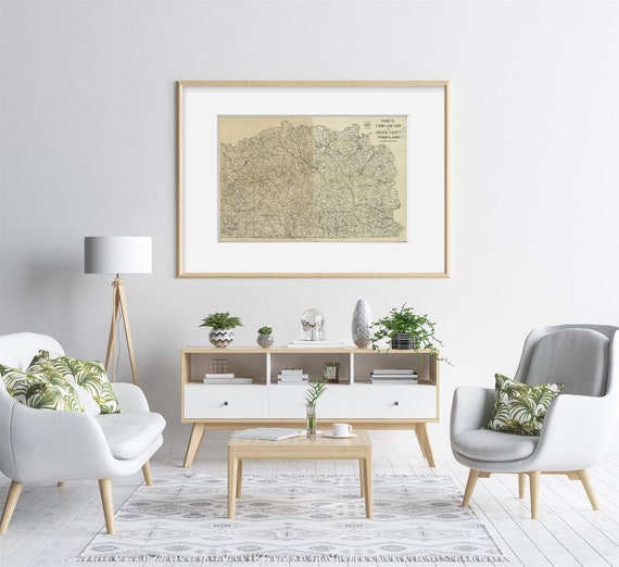 Map 1897 Map Rainey's Farm Line Map of Greene County - Etsy