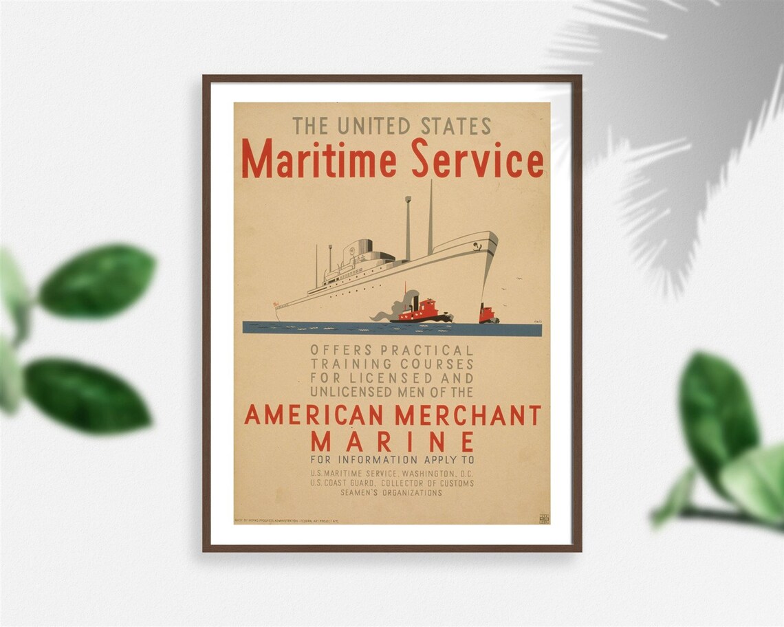Photo United States Maritime Service American Merchant - Etsy