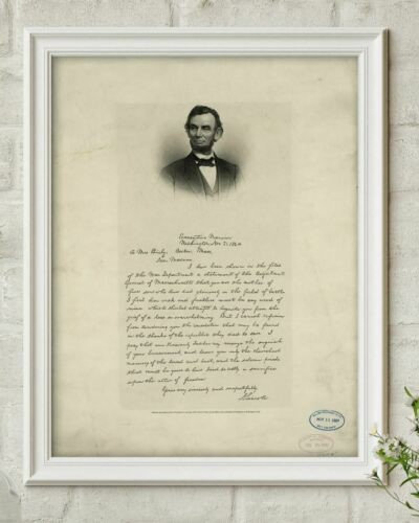 Photo: of Letter From Abraham Lincoln to Mrs. Bixby 1891 - Etsy