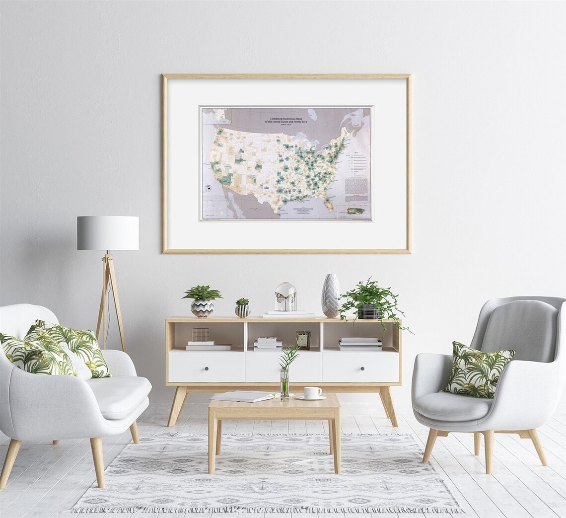 Map 2003 Map Metropolitan and Micropolitan Statistical Areas - Etsy