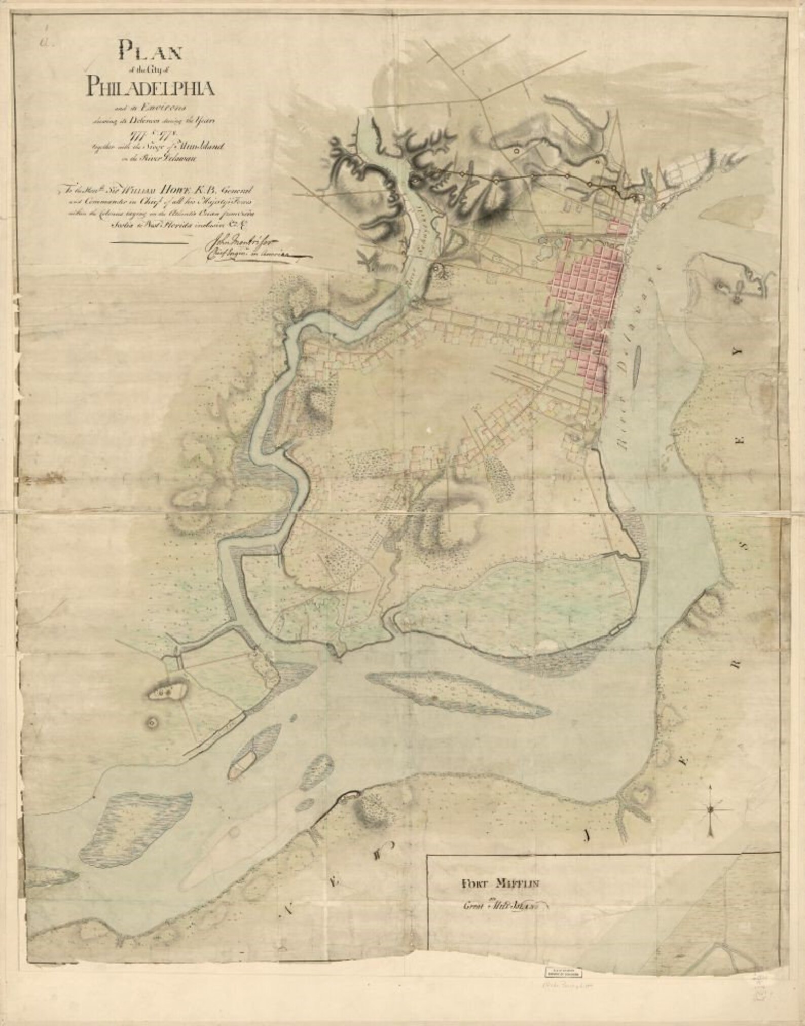 1778 Map Plan of the City of Philadelphia and Its Environs - Etsy
