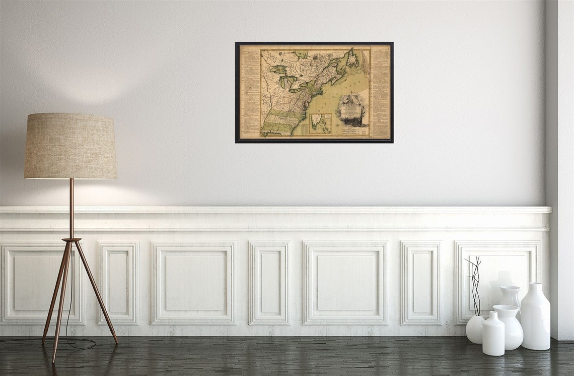 1784 Map History Revolution United States Carte Des - Etsy