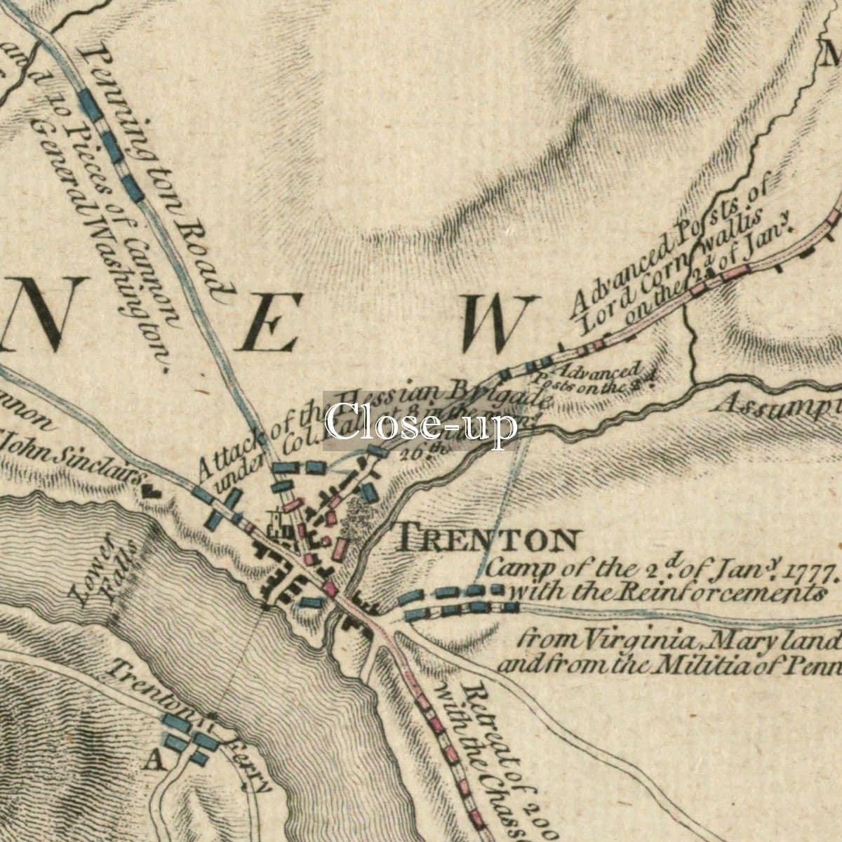 1777 Map New Jersey Plan of the Operations of General - Etsy