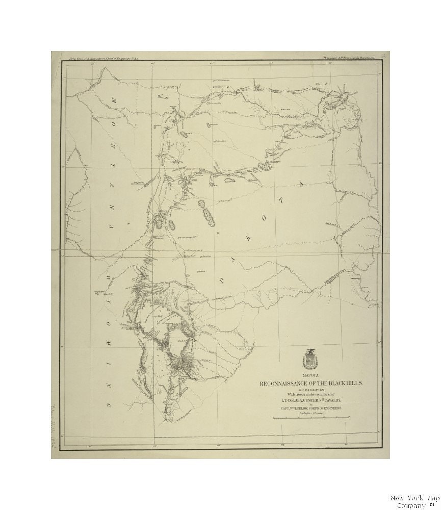 Map 1874 Map of Washington D.C. Map of a Reconnaissance of | Etsy
