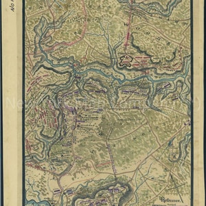 Map 1862 Map of the Battle of Glendale and White Oak Swamp - Etsy