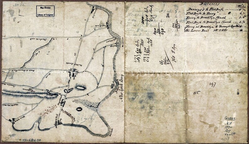 1770 Map Old Map of Brooklyn and Greater Part of King's - Etsy