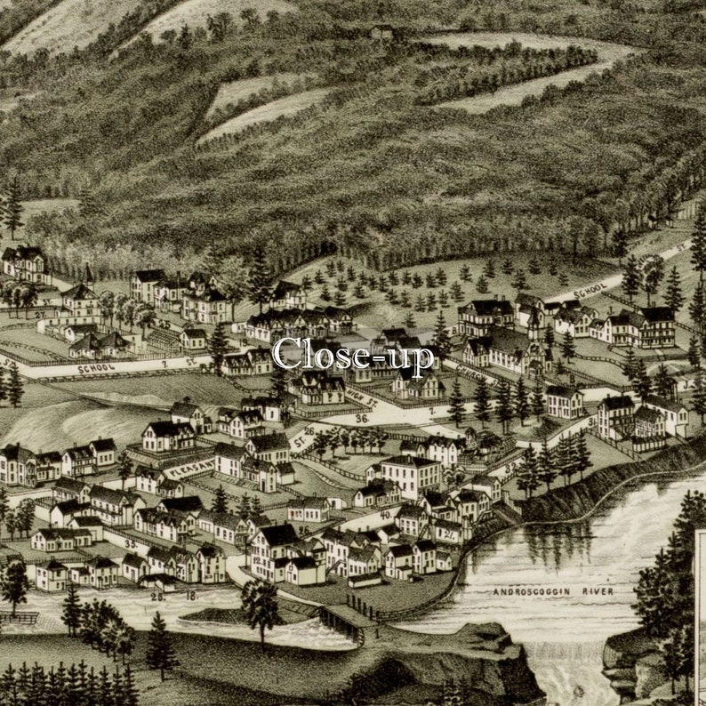 Map 1888 Map New Hampshire Coos Berlin Berlin Falls N.H. | Etsy