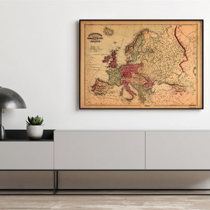 1871 Map Asher and Adams New Topographical Atlas and Gazetteer - Etsy