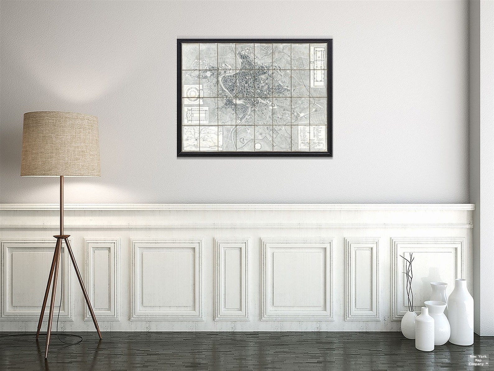 Map: A Fine and Rare 1843 Case Format Map of Rome Italy by | Etsy