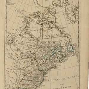 1774 Map A Map of the British Empire in North America. Map - Etsy UK