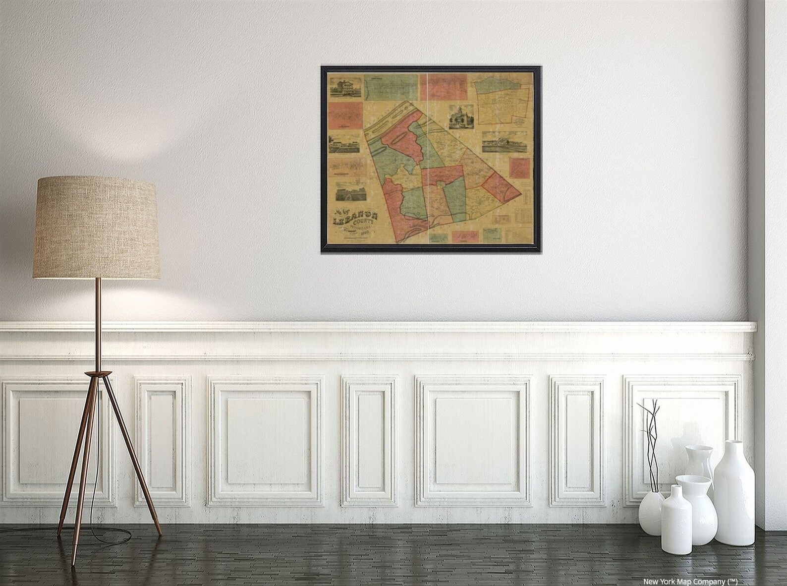 Map 1860 Map of Lebanon County Pennsylvania Entered According - Etsy