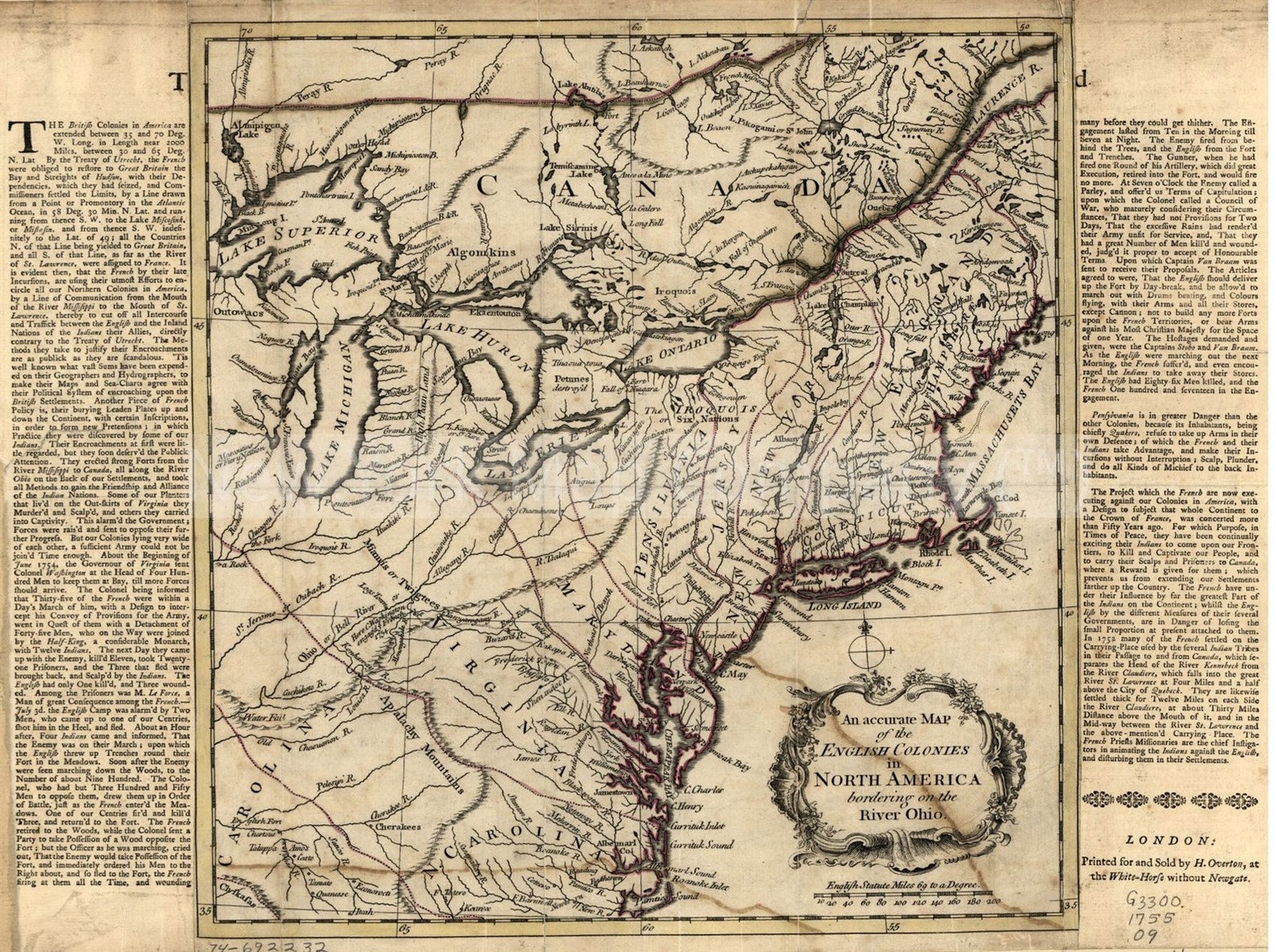 1755 Map an Accurate Map of the English Colonies in North | Etsy