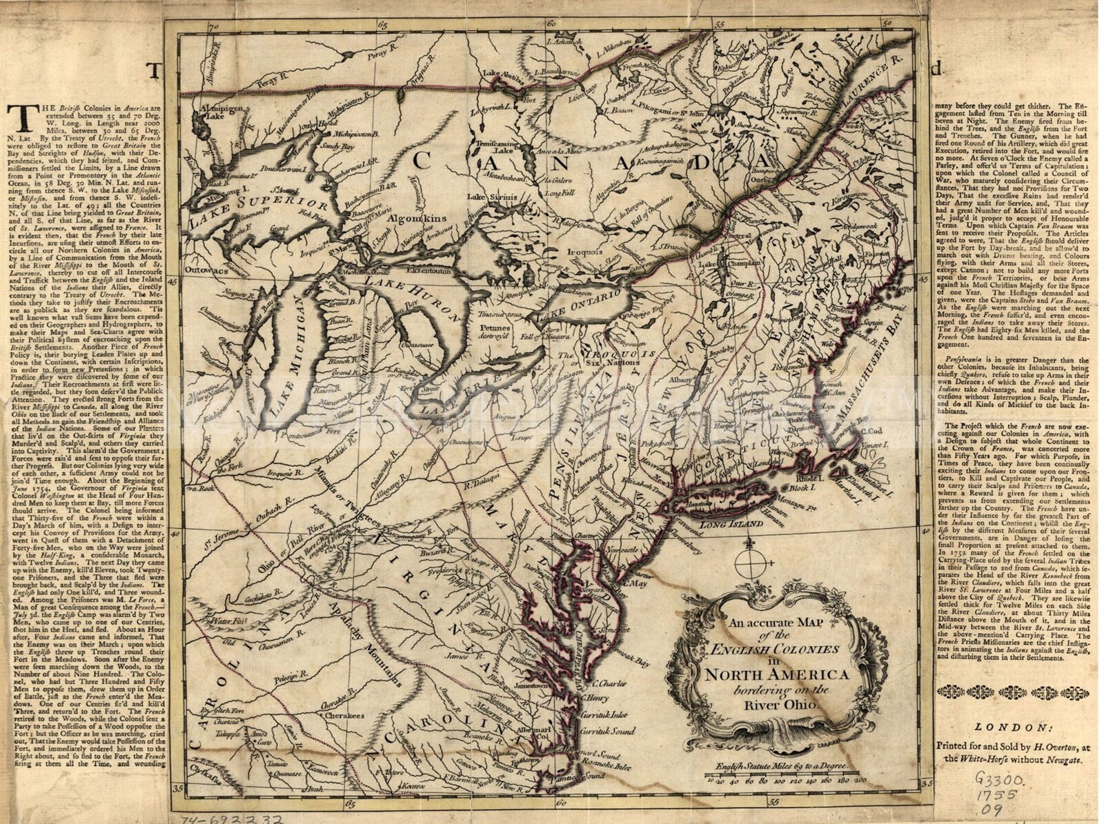 1755 Map an Accurate Map of the English Colonies in North | Etsy