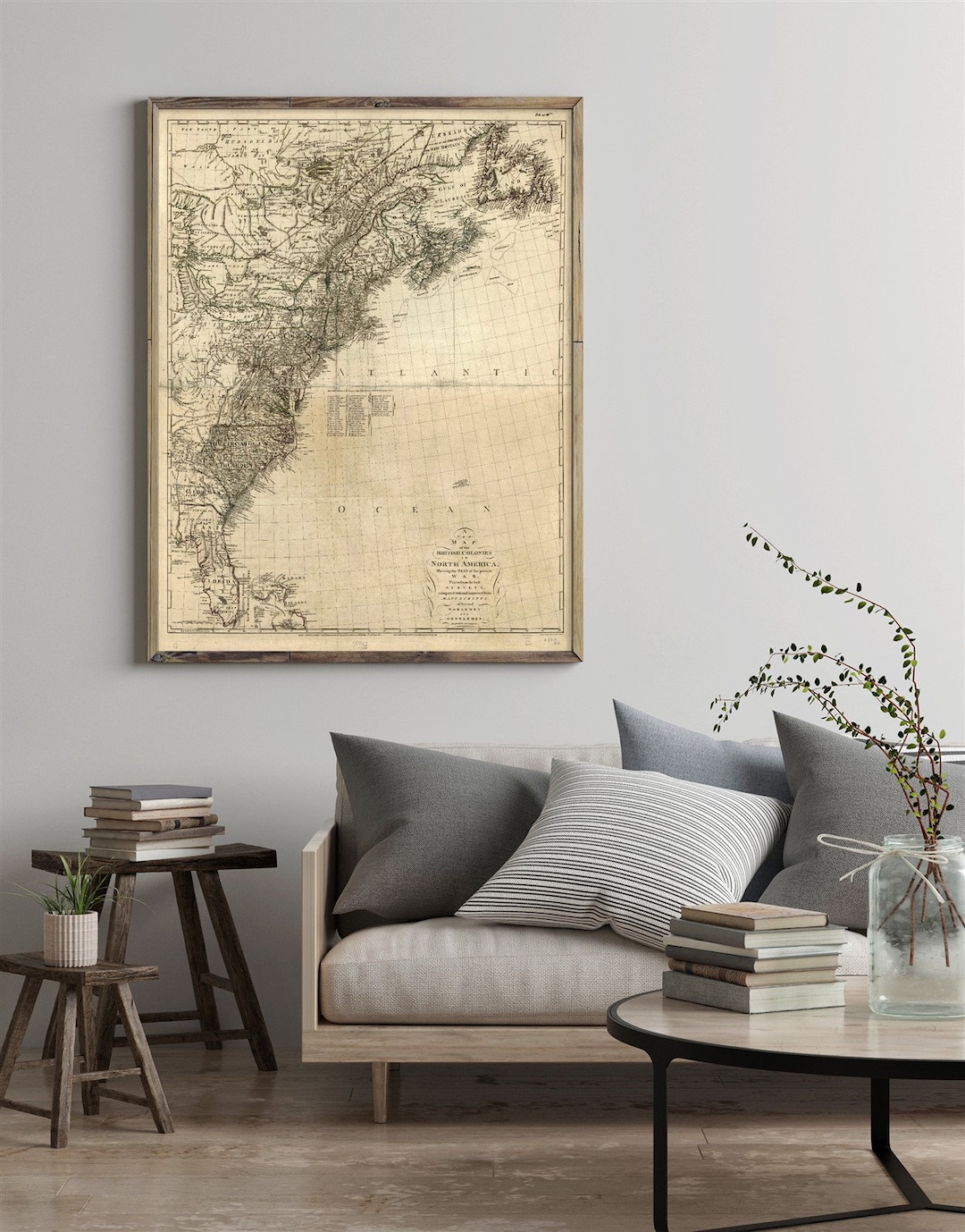 1777 Map A New Map of the British Colonies in North America - Etsy