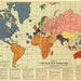 Map 1942 Map Outline of Post-war New World Map Earth Protectorates ...
