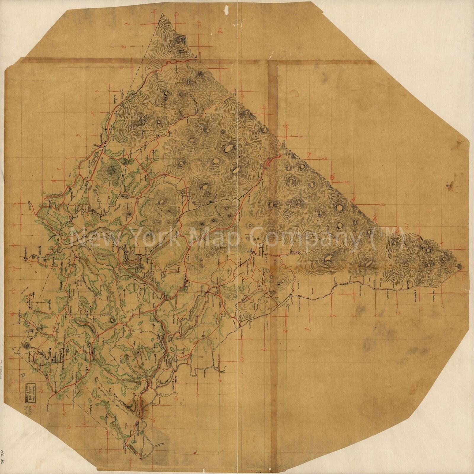 Map 1860 Map of Greene County Va. Greene County Greene - Etsy