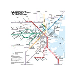 Map: MBTA Rapid Transit Map 2010 - Etsy