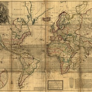 1719 Map A New and Correct Map of the Whole World. Map - Etsy