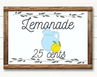 Lemonade 25 Cents | Etsy