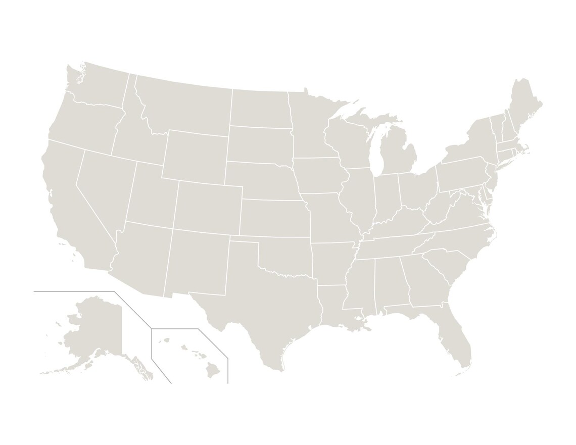 Map of Use / Printable Map/ Pdf Downloads / USA Map - Etsy