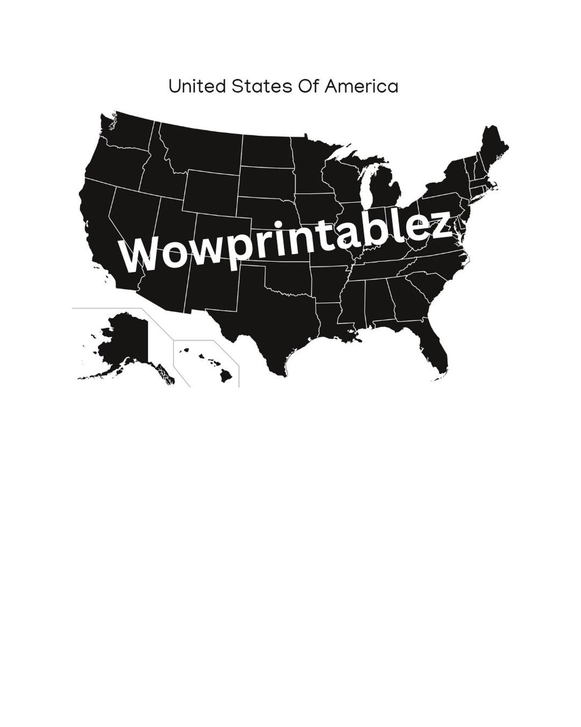 Map of Use / Printable Map/ Pdf Downloads / USA Map - Etsy