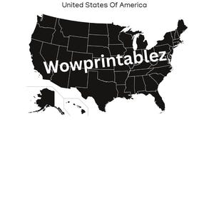 Map of Use / Printable Map/ Pdf Downloads / USA Map - Etsy