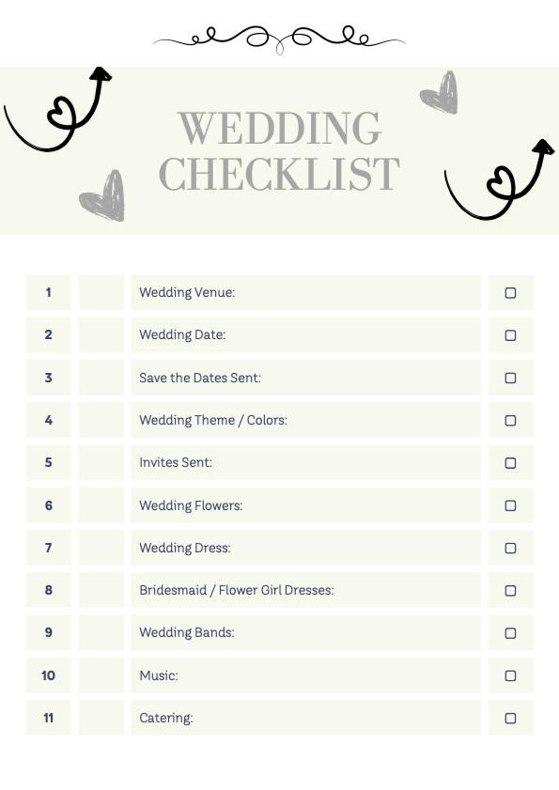 Check List / Wedding Check List / Wedding Planner - Etsy