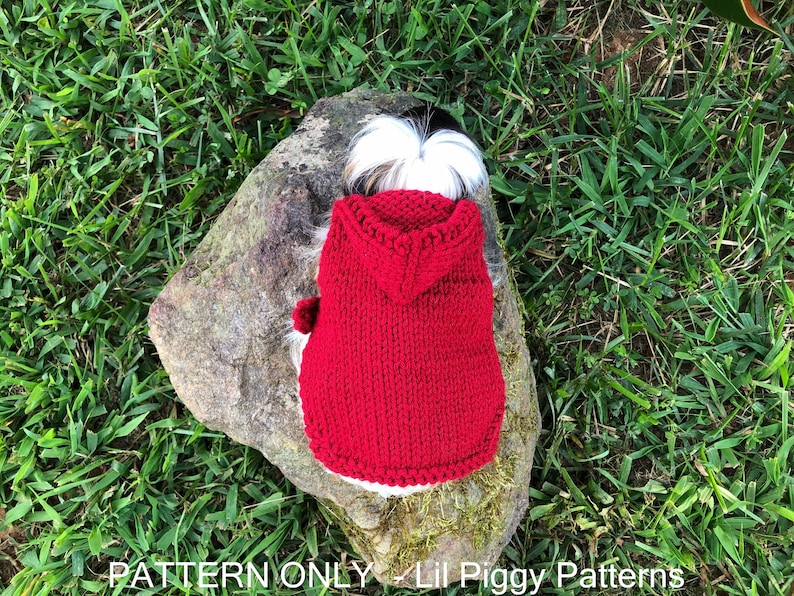 Guinea Pig Pattern Knitted Hoodie PDF Digital Download - Etsy