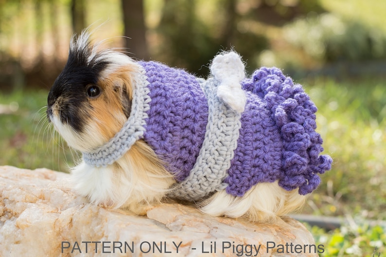 Guinea Pig Pattern Crochet Dress Ruffles Sweater DIGITAL DOWNLOAD PDF ...