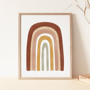 Rainbow Poster/ Boho Rainbow Print/ Neutral Rainbow/ Boho - Etsy