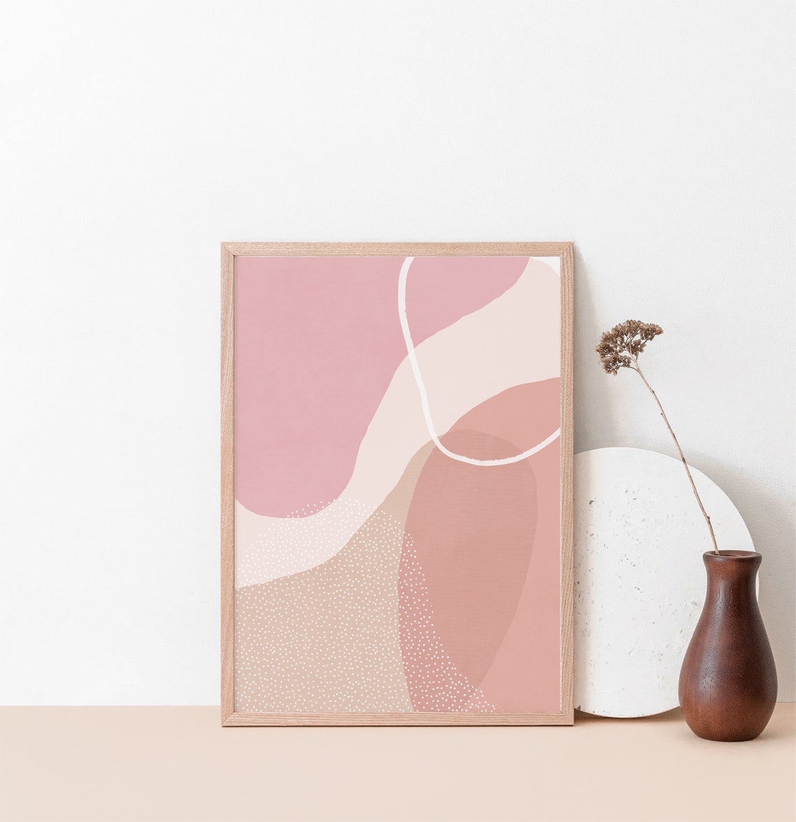 Blush Pink Print Set of 2/ Pastel Pink Wall Art/ Gallery Wall - Etsy
