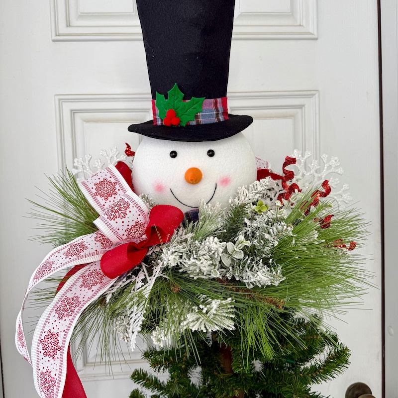 Snowman Tree Topper - Etsy