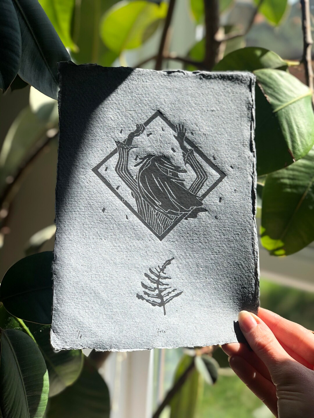 Original Lino Print - Limited Edition Nature Wall Art - Freedom ...