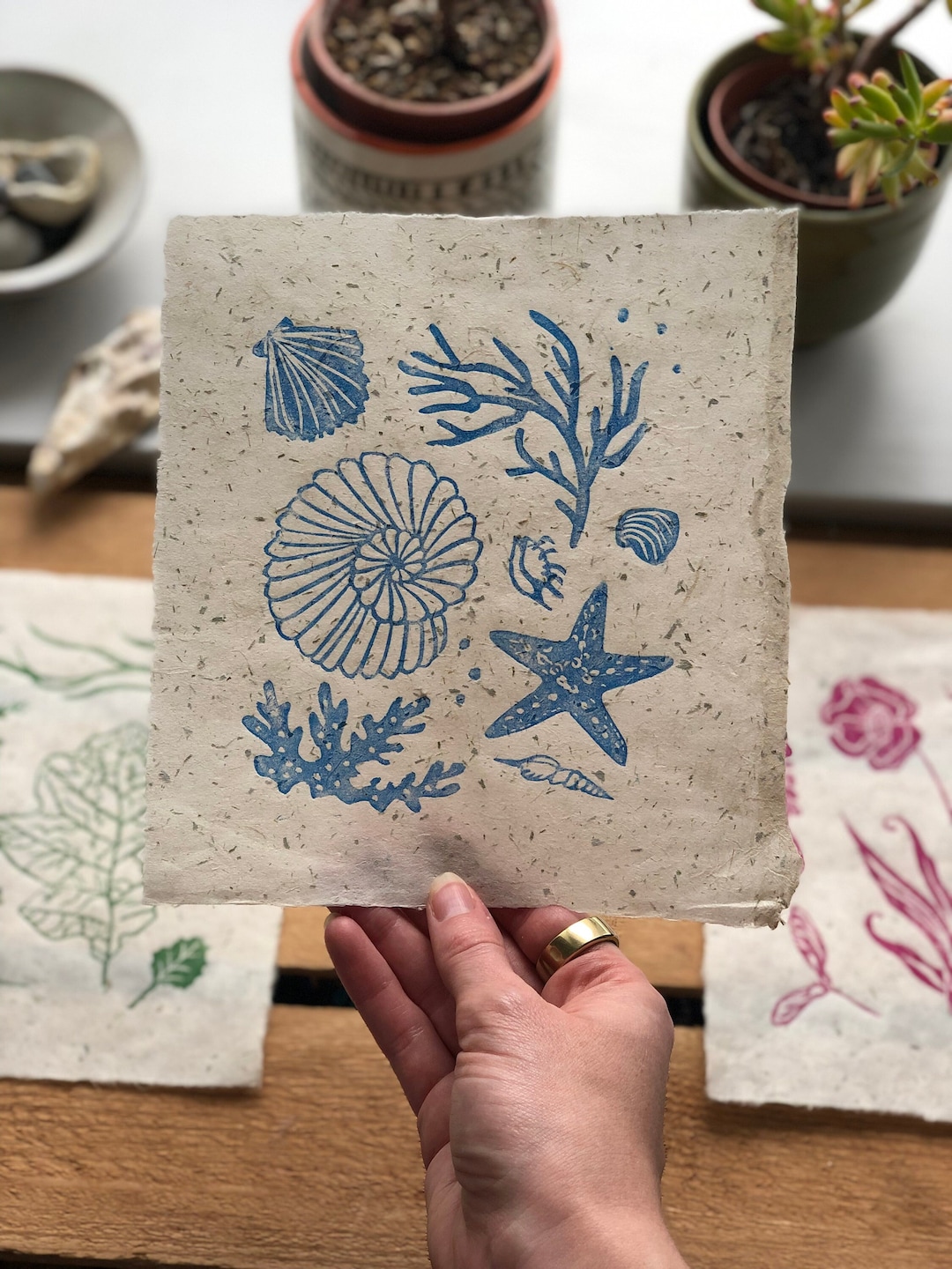 Original Lino Print - Limited Edition Nature Art - Sea Picture - by the ...