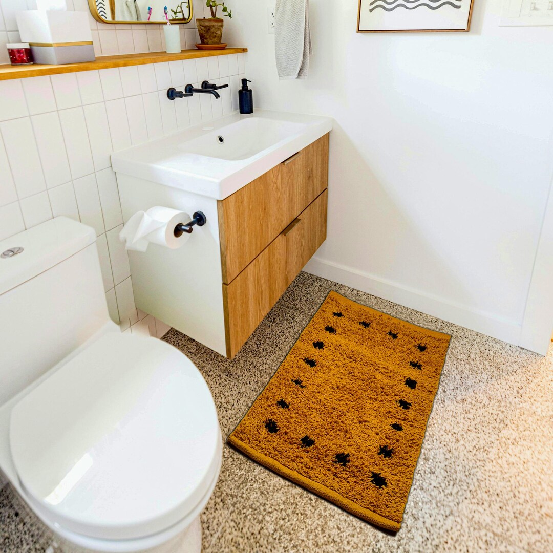Bathroom Shaggy Rug L 80 Cm W 50 Cm / Bathroom Mat / Super Soft Mat ...
