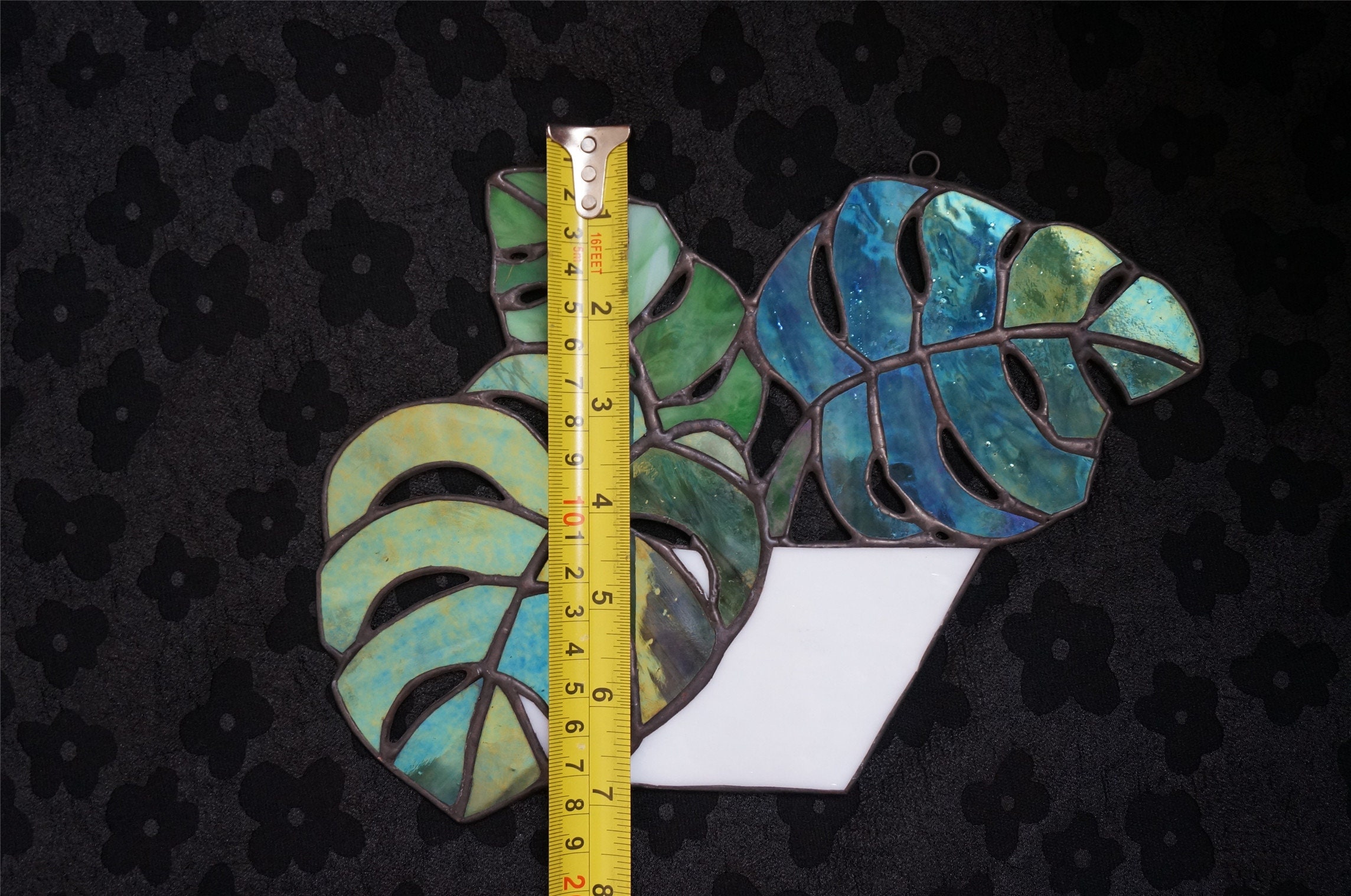 Monstera Plant Stained Glass Window Hanging/monstera Wall Decor ...