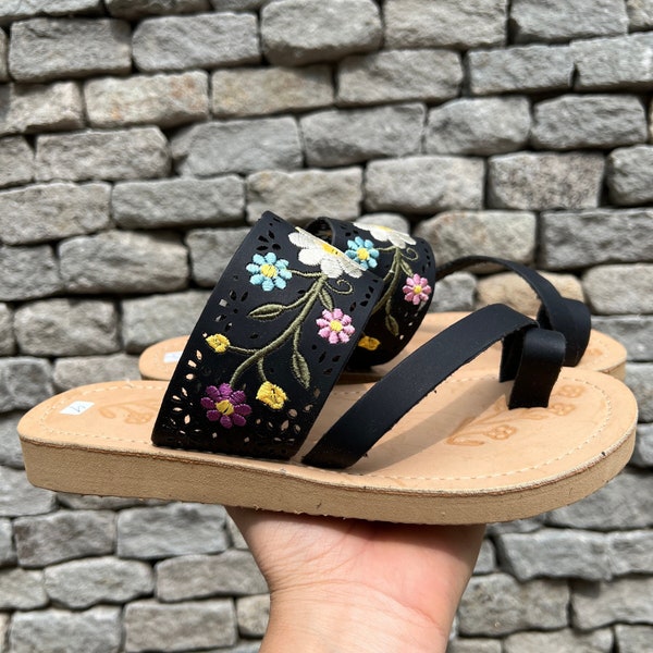 Embroidered Sandals - Etsy