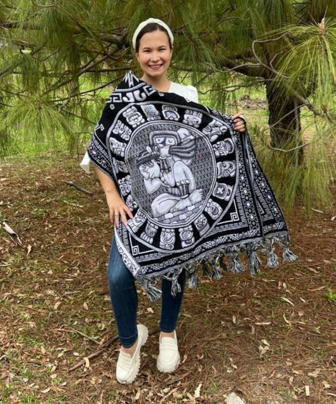 EMBROIDERED CHAL, Mexican Shawl, Cotton Shawl, Mexican Gifts, Soft ...