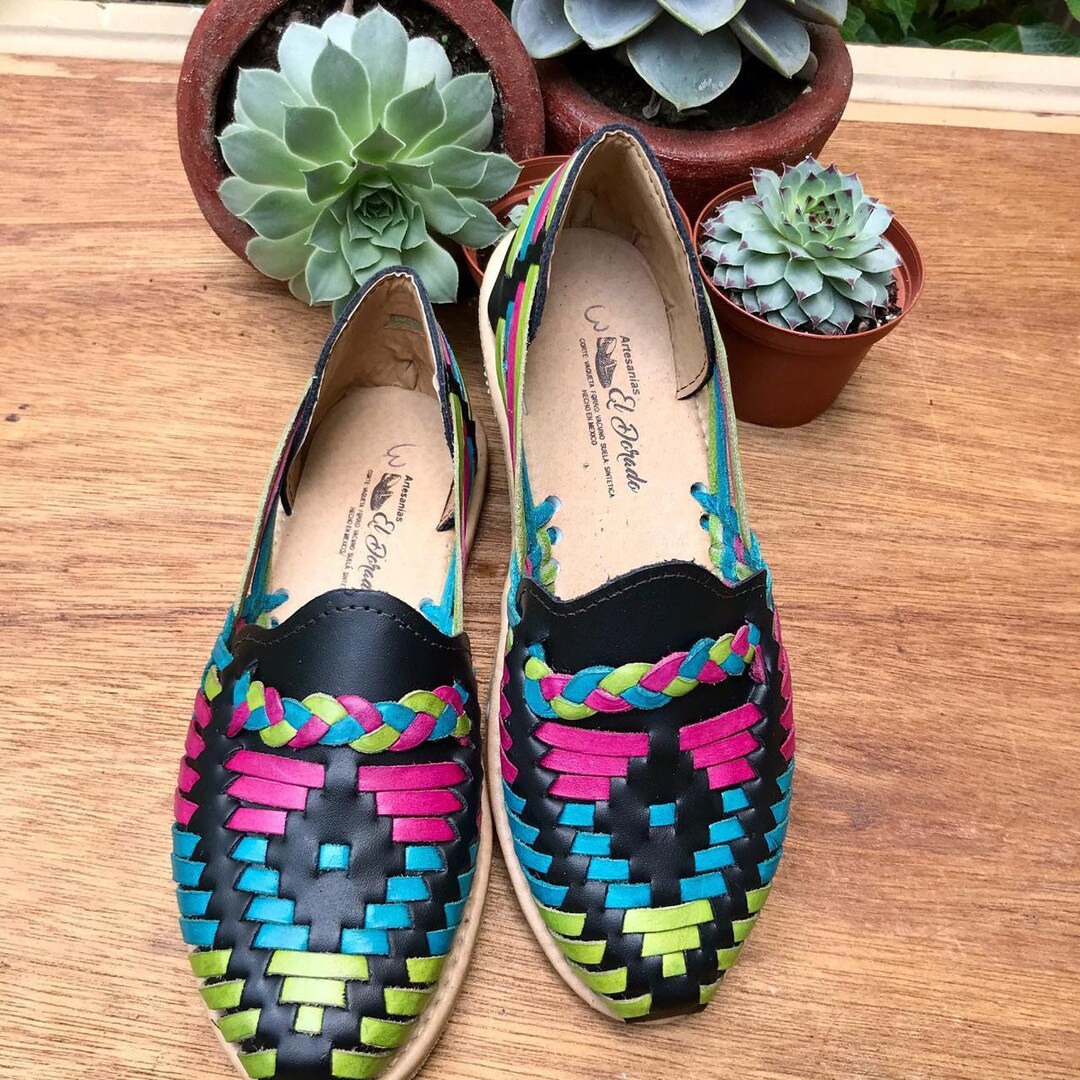 Mexican Leather Shoes. Black Huarache. Huarache Fashion. Mexican Shoes ...