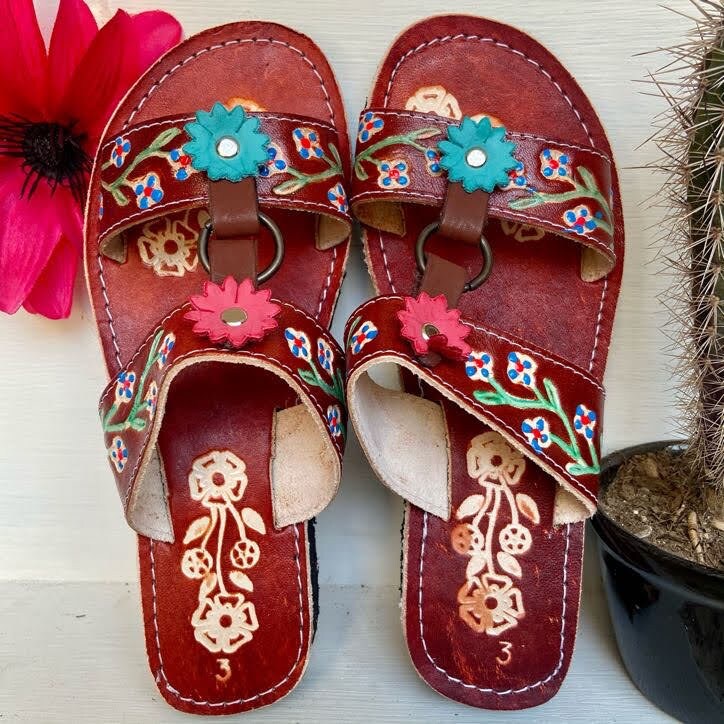 Beach Leather Sandals. Mexican Artisanal Sandals. Mexican - Etsy