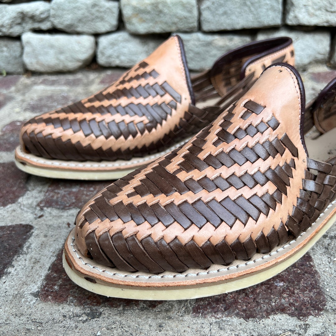 SLIP ON Mexican Leather Shoes. Mexican Leather Sandals. Mexican ...
