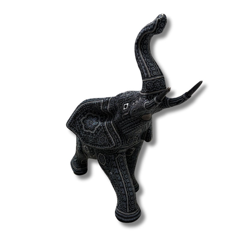 ELEPHANT With HUICHOL ART, Mexican Art, Huichol Esculpture, Mexican ...