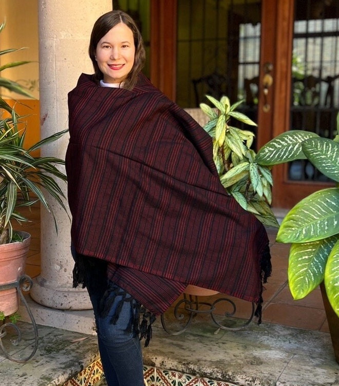 Soft Embroidered Mexican Shawl, Mexican Shawl, Mexican Gifts, Cotton ...