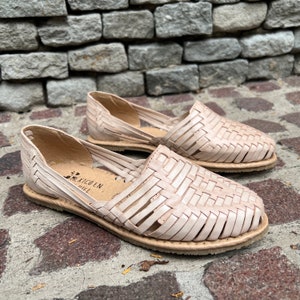 Natural Leather Sandals. Mexican Artisanal Huarache. Mexican Leather ...