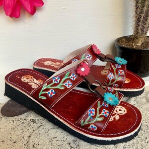 Beach Leather Sandals. Mexican Artisanal Sandals. Mexican Huarache ...