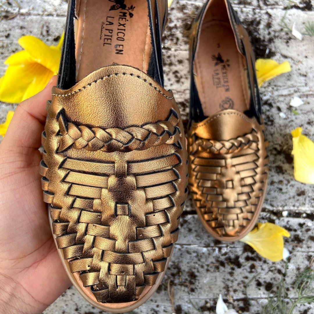 Bronze Huarache. Mexican Leather Shoes. All Sizes. Huarache Fashion ...