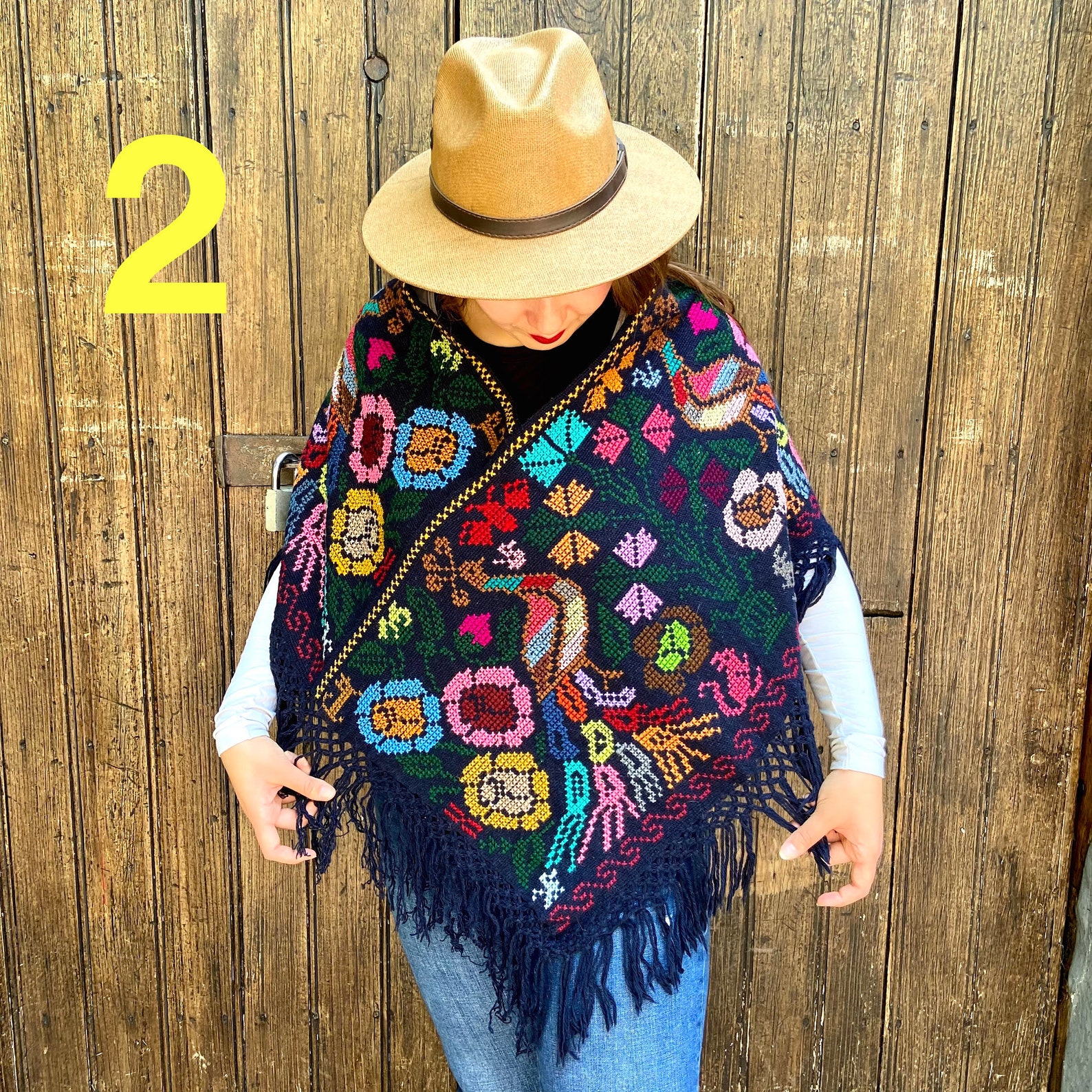 EMBROIDERED MEXICAN REBOZO. Fashion Poncho. Lightweight - Etsy