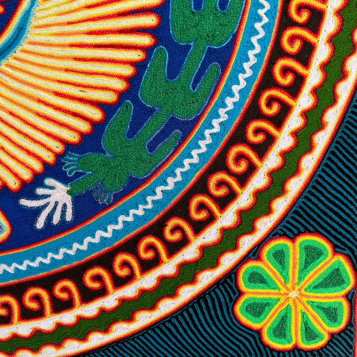 Huichol Yarn Painting . Mexican Huichol Art Picture to Wall - Etsy