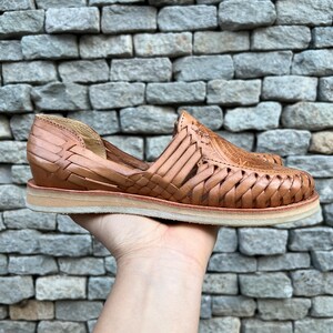 AZTEC Calendar Leather Huarache Sandals. Mexican Shoes. Traditional ...
